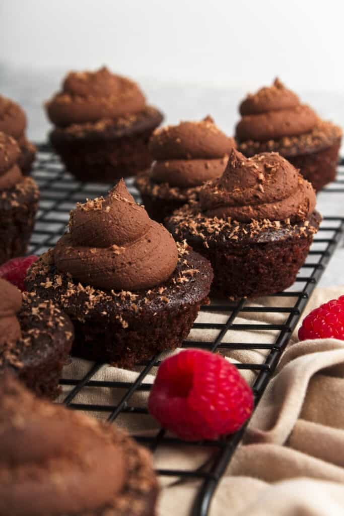 Vegan Chocolate Raspberry Cupcakes - Vegan Dessert Ideas